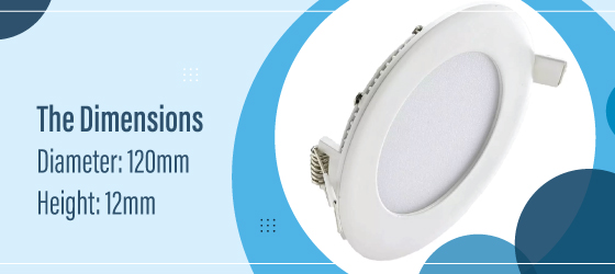 Pack of 10 6w Circular LED Panels, 120mm Diameter