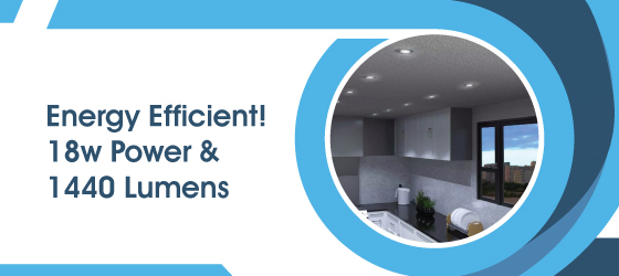 Pack of 10 Circular LED Panels, 18w, 225mm Diameter