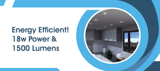 Pack of 10 Circular LED Panels, 18w, 225mm Diameter