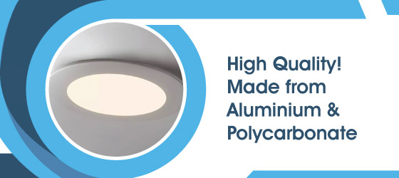 Pack of 10 Circular LED Panels, 18w, 225mm Diameter