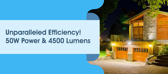 50w LED Floodlight With PIR SENSOR, IP67, 6000K IP65 Black