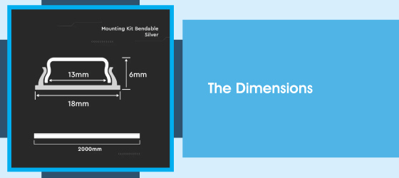 Bendable LED Aluminium Profile Mounting Kit