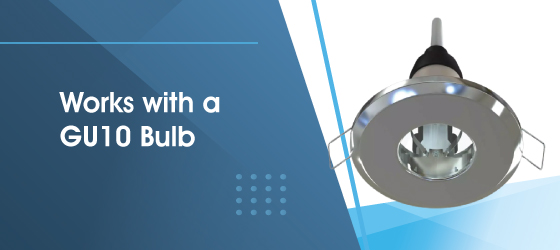 IP65 Rated, Fixed, Shower Downlight - Polished Chrome Finish