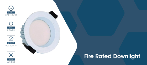 8w, Low Glare, IP65 Dimmable, Short-Can Fire Rated Downlight