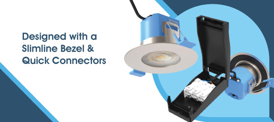 Pack of 10 6w, Colour Adjustable Fire Rated Downlights, Brushed Chrome