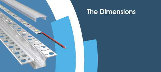 Pack of 3 Trimless Plaster In Aluminium Profiles With Diffuser & End ...