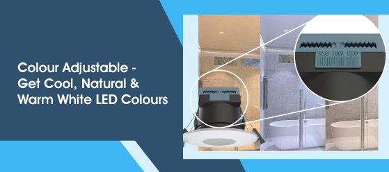 Pack of 50 8w LED Fire Rated Downlight, White Bezel