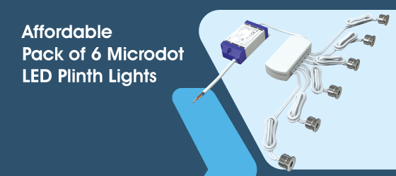 6 x Microdot LED Plinth Lights with LED Driver