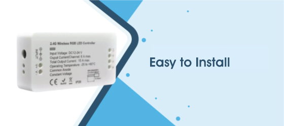 RGB LED Controller and Remote Control Kit - 12-24v DC