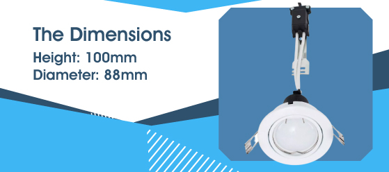 Recessed Downlight - GU10 Steel Tilt in White | Simple Lighting