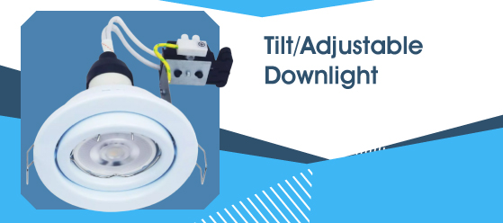 Recessed Downlight - GU10 Steel Tilt in White | Simple Lighting